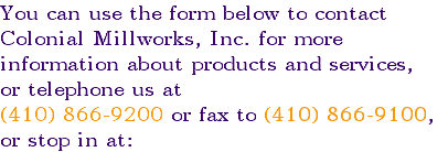 Wholesale Millwork Contact